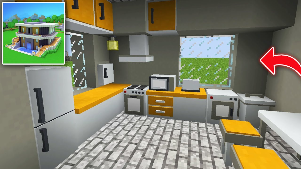 How to Make WORKING KITCHEN in CRAFT WORLD - YouTube