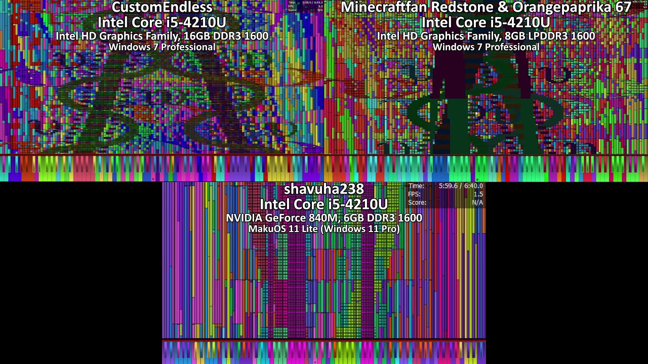 i5-4210U vs i5-4210U vs i5-4210U plays Upsilon 6.40 Million - YouTube