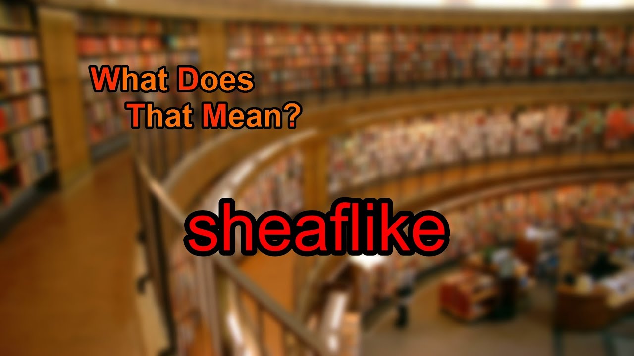 What does sheaflike mean? - YouTube