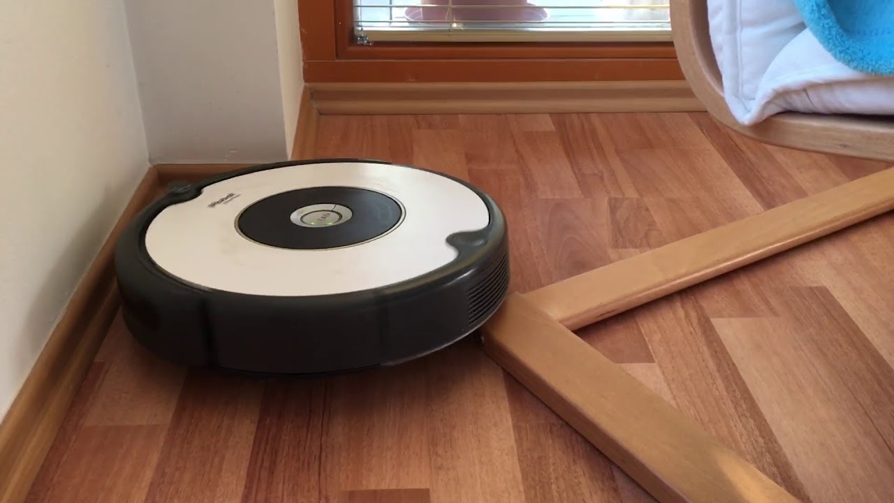 iRobot Roomba 605 fighting with IKEA armchair - YouTube