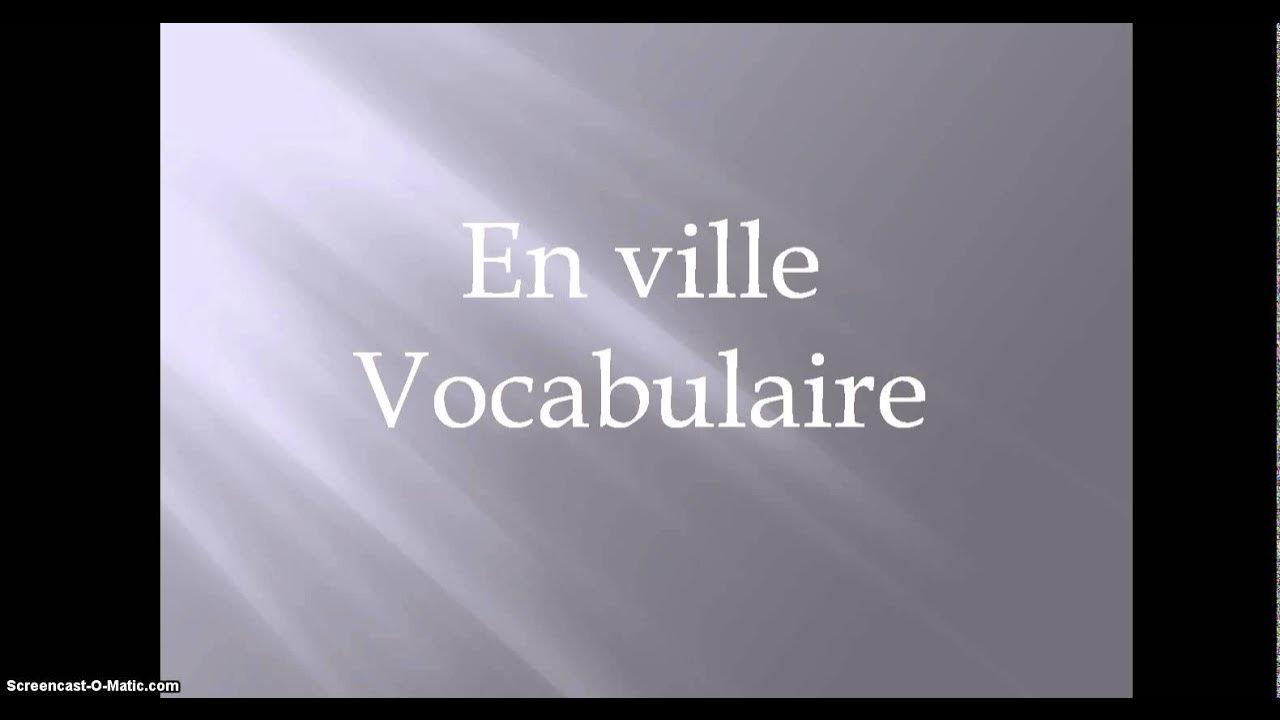 French en ville vocabulaire - in the town vocabulary - YouTube