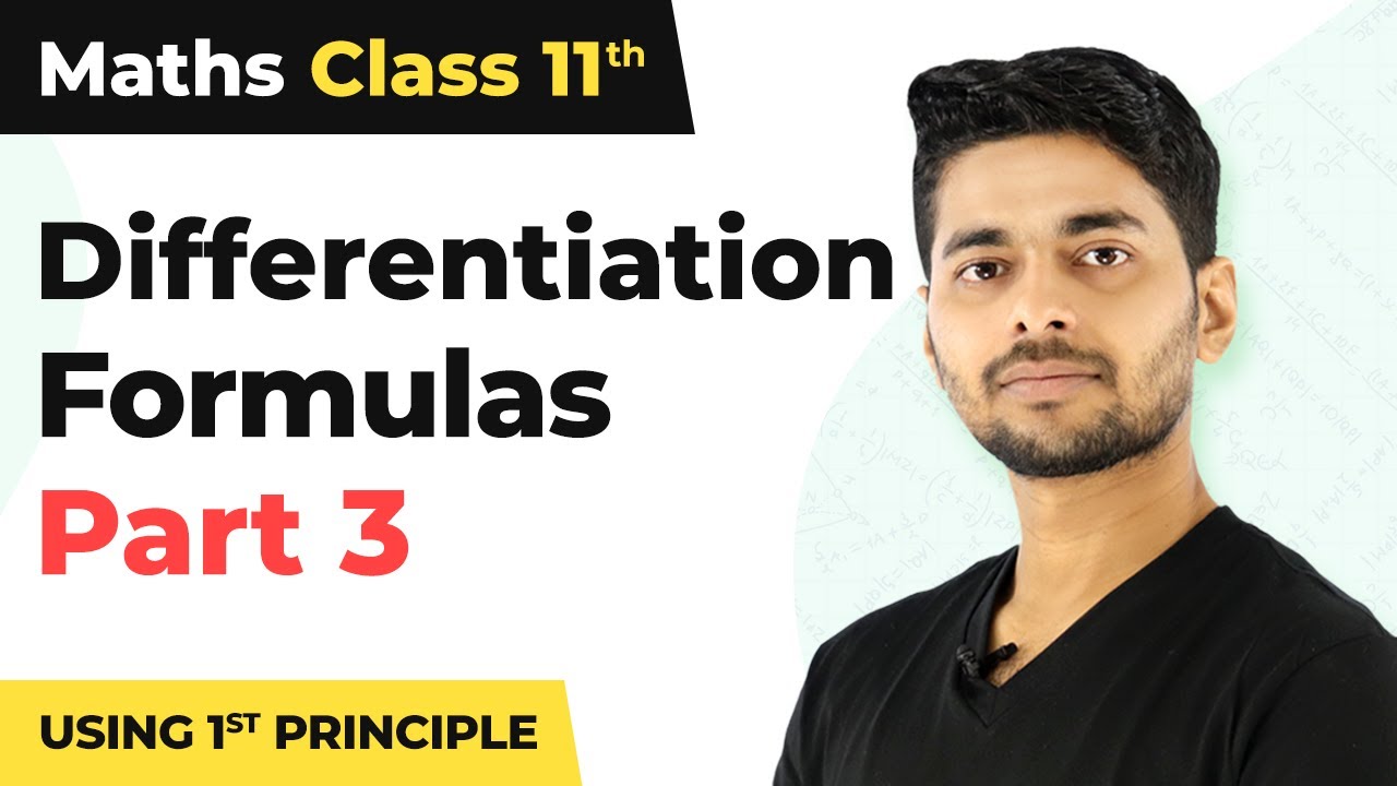 Differentiation Formulas Using First Principle (Part 3 ...