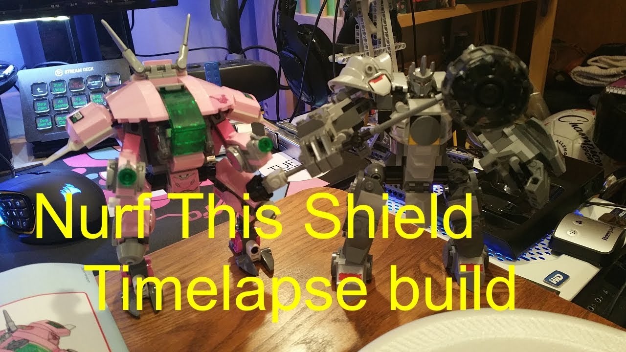 Lego Overwatch DVa and Reinhardt Timelapse build - YouTube