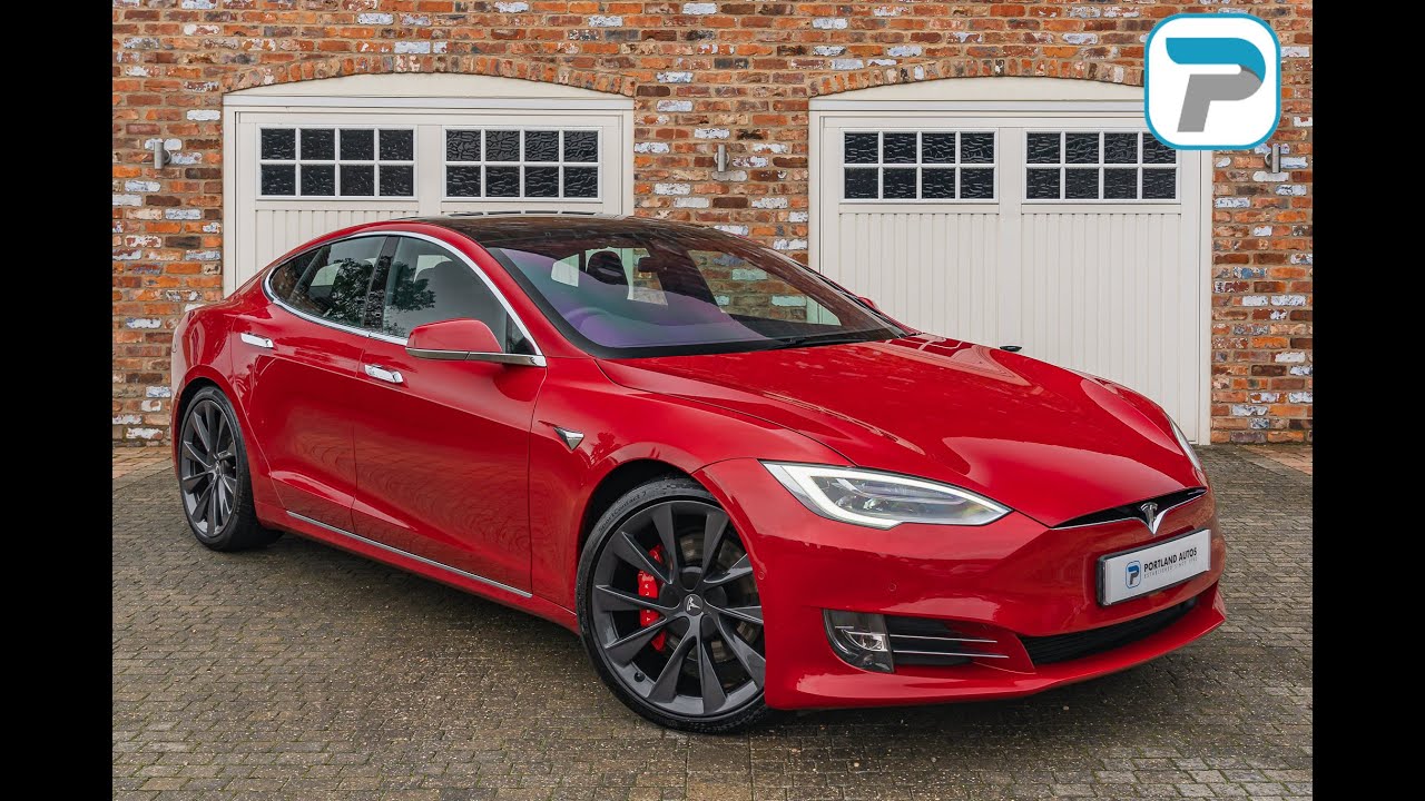 2019/69 TESLA MODEL S PERFORMANCE IN RED MULTI COAT WITH BLACK LEATHER ...