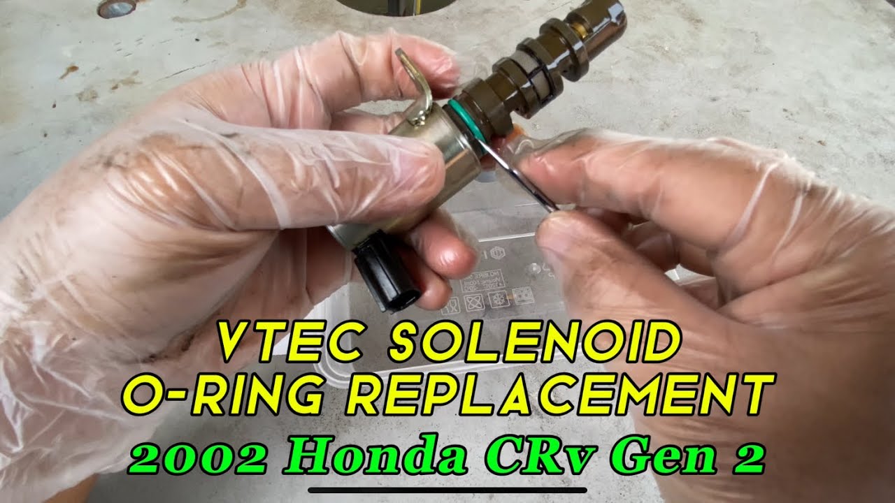 OIL leak| VTEC Solenoid O-ring replacement| 2002 CRV gen 2 - YouTube