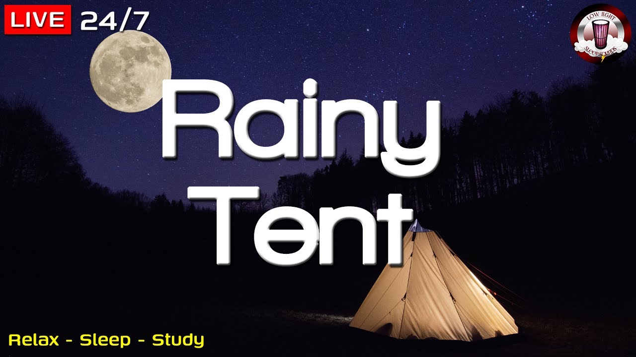 🔴☔💤 Rain on Tent sounds, Thunderstorm sounds for sleep, Camping Sounds ...