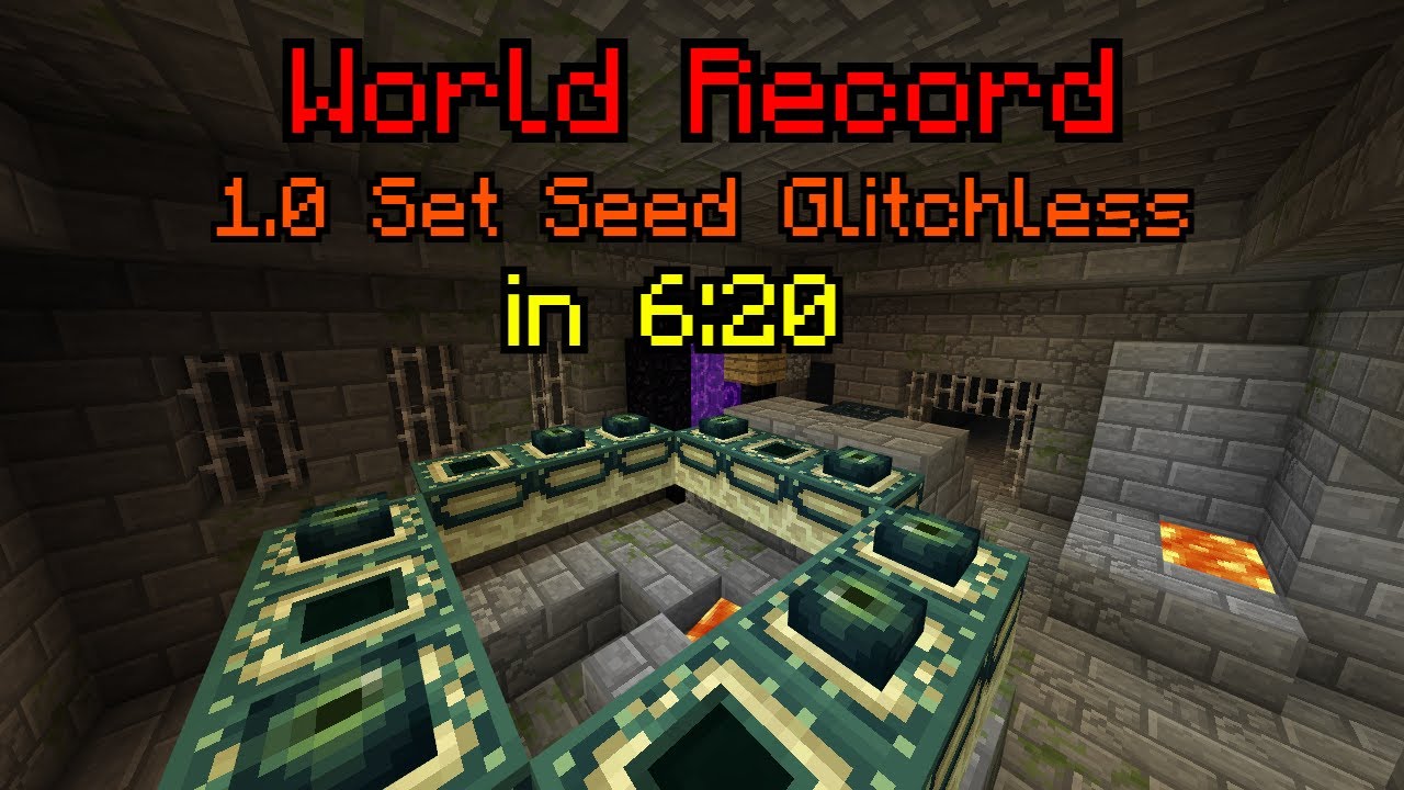 [WR] Minecraft 1.0 Set Seed Glitchless in 6:20 - YouTube