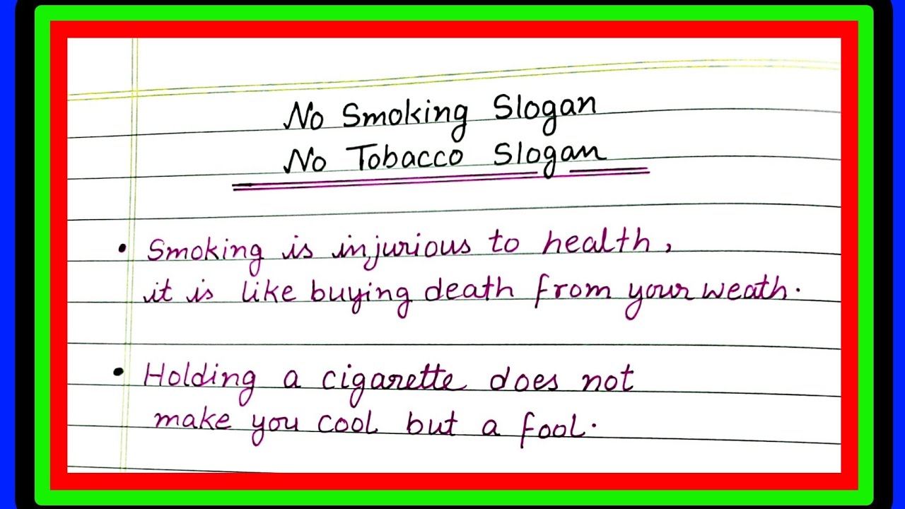 Smoking Is Injurious To Health Slogans