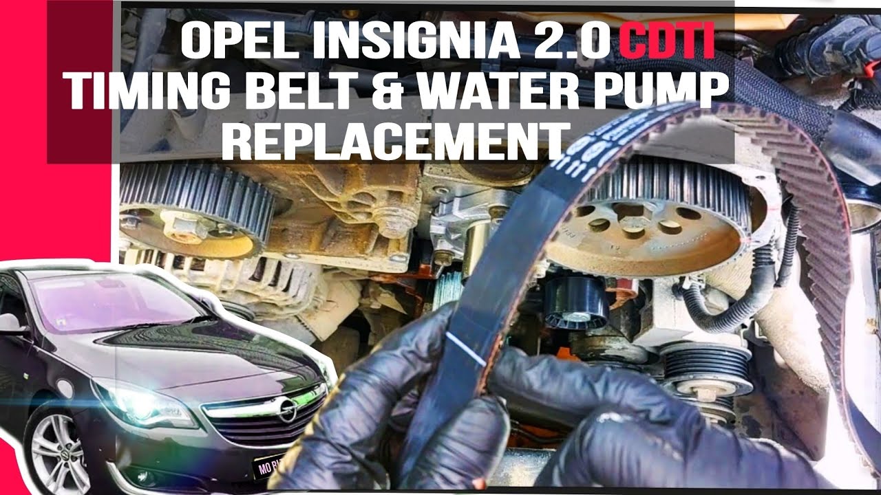 timing belt and water pump change | insignia 2.0 cdti - YouTube