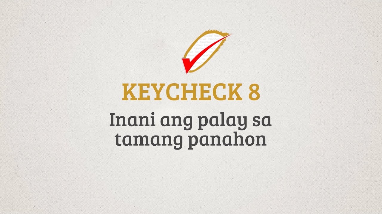 Anihan - inani ang palay sa tamang panahon (PalayCheck: Key Check 08 ...