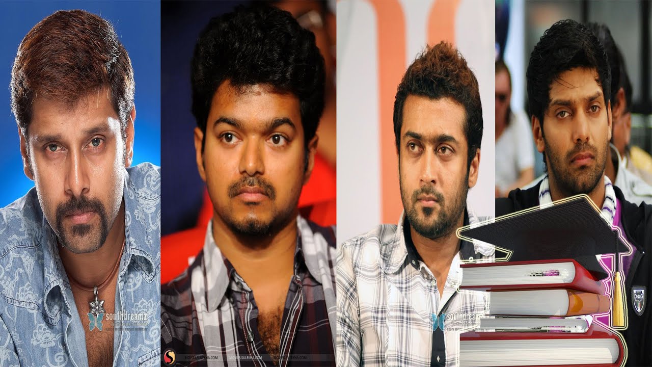 Kollywood Highly Educated Actors | Vijay | Vikram | Suriya | Arya ...