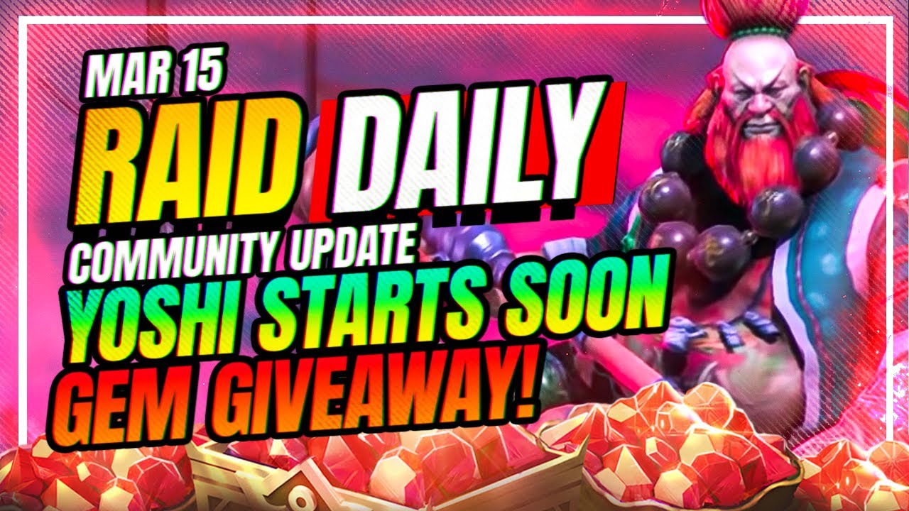 YOSHI TOMORROW?! GEM GIVEAWAY! | RAID Shadow Legends - YouTube