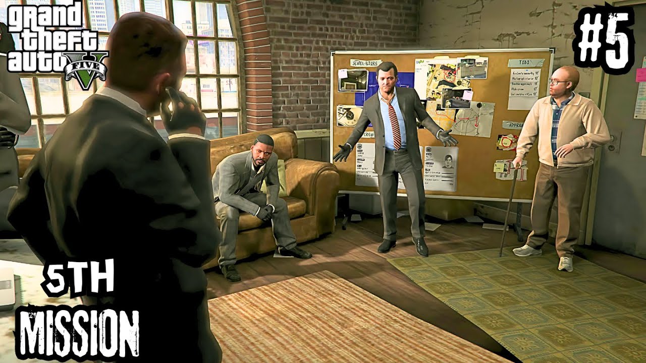 GTA V Mission 5: Casing The Jewel Store Walkthrough | GTA V Gameplay ...