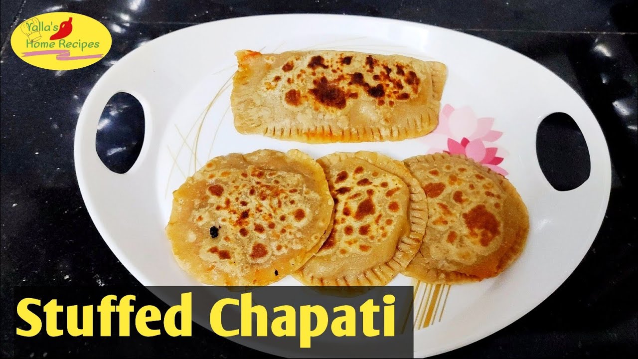 stuffed chapati recipe || stuffed chapati recipe in telugu || stuffed ...