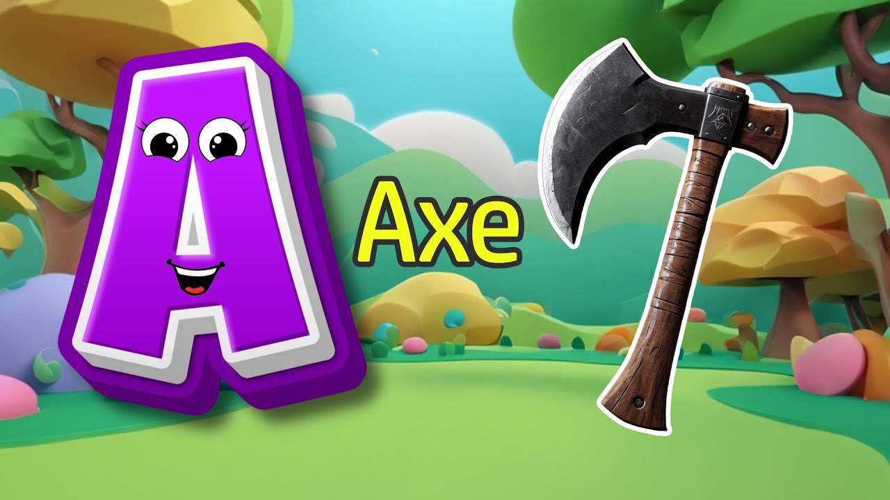 A is for Axe, ABC Phonics Song - Toddler Learning Songs, Nursery Rhymes ...