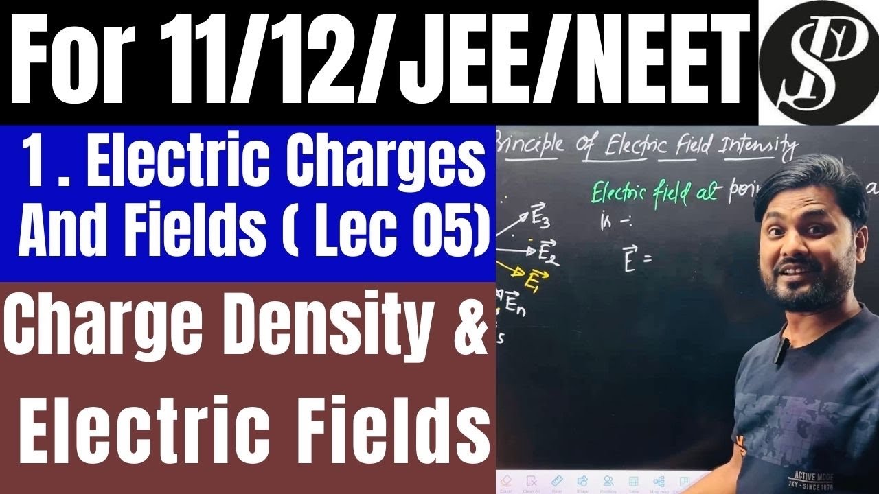 Lec 05 Charge density and Electric fields | 1. Electric charges and ...