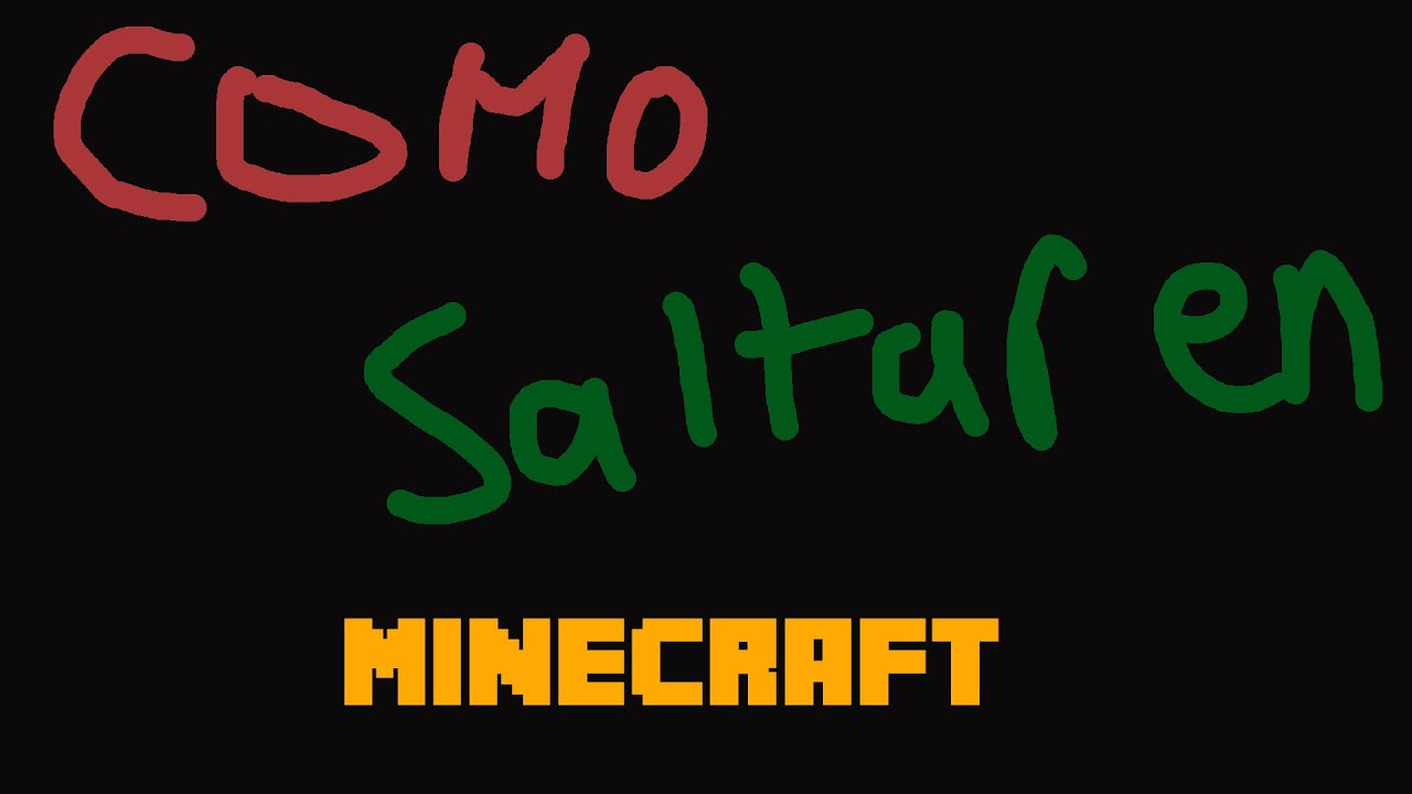 Como saltar en minecraft.| TUTORIAL#1 - YouTube