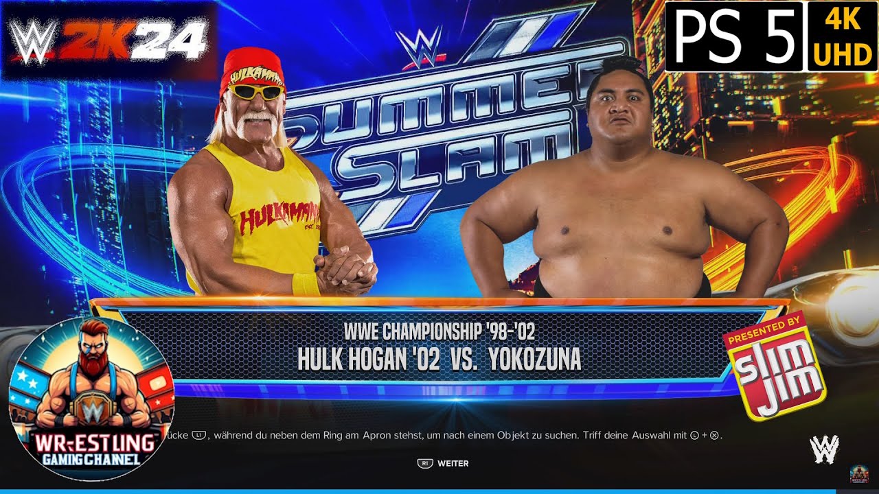 WWE 2K24 - Hulk Hogan vs Yokozuna - PS5 - YouTube