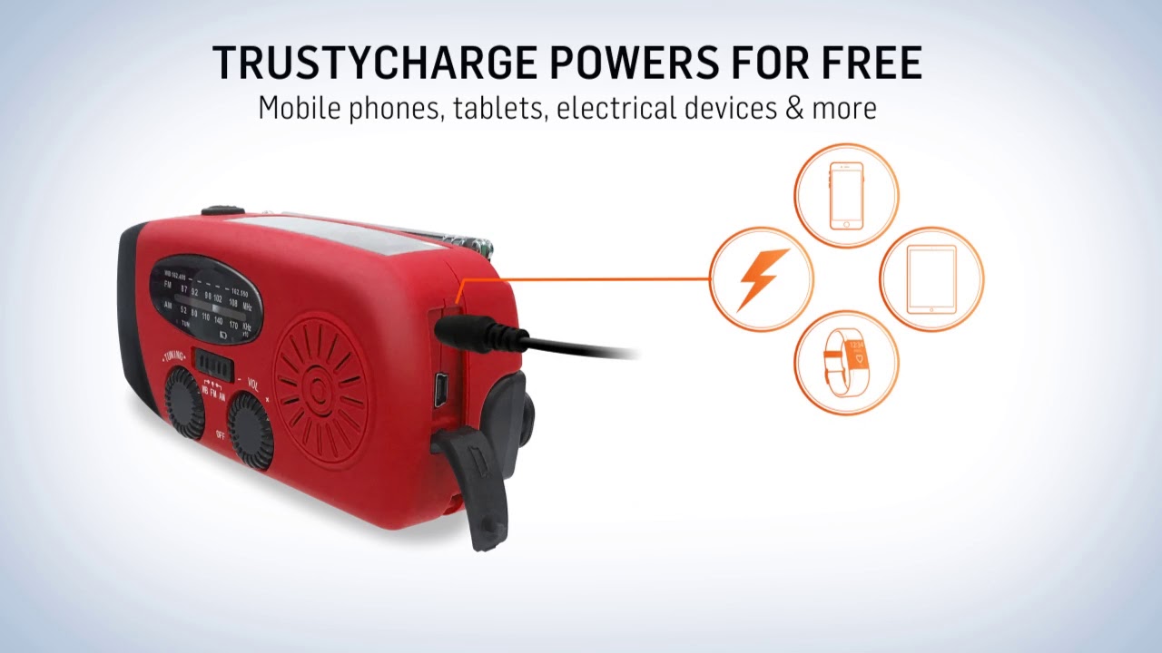 #TrustyCharge - Radio,Charger, and Flashlight in ONE! - YouTube