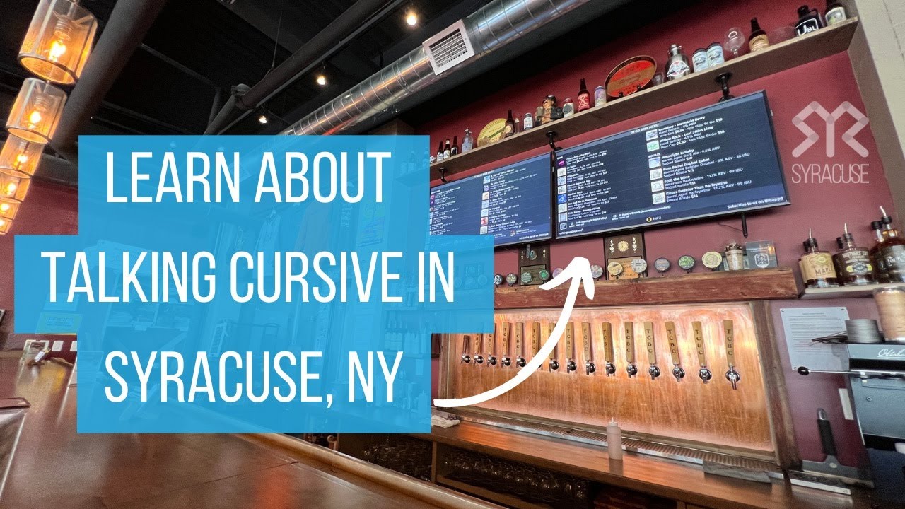 Syracuse NY brewery invites you to learn about Talking Cursive - YouTube