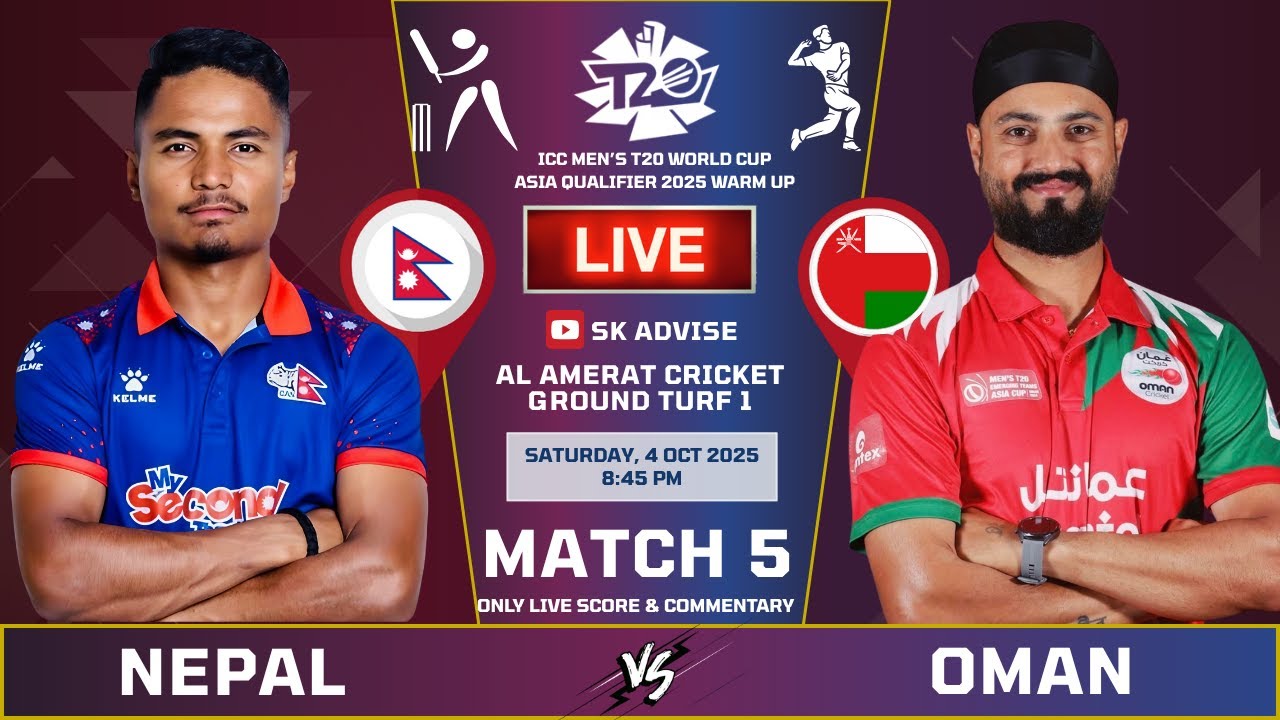 Nepal Vs Oman Live Score & Commentary | Warm Up Match 2025 | ICC T20 ...