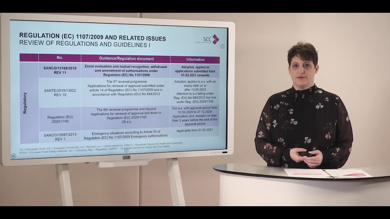 A General Update on Regulation (EC) 1107/2009 and New Regulations - YouTube