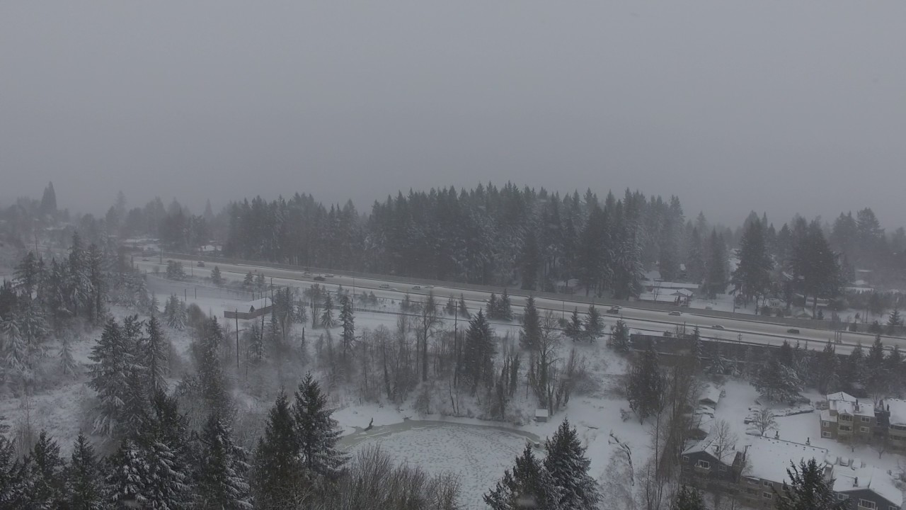 Portland Oregon Snowpocalypse Snowmageddon 2017 Drone UAV Footage DJI ...