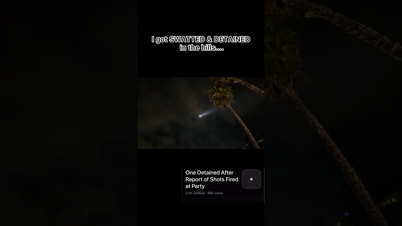 I got SWATTED & DETAINED in the hills 🙄 #swatted #livestreaming #party ...