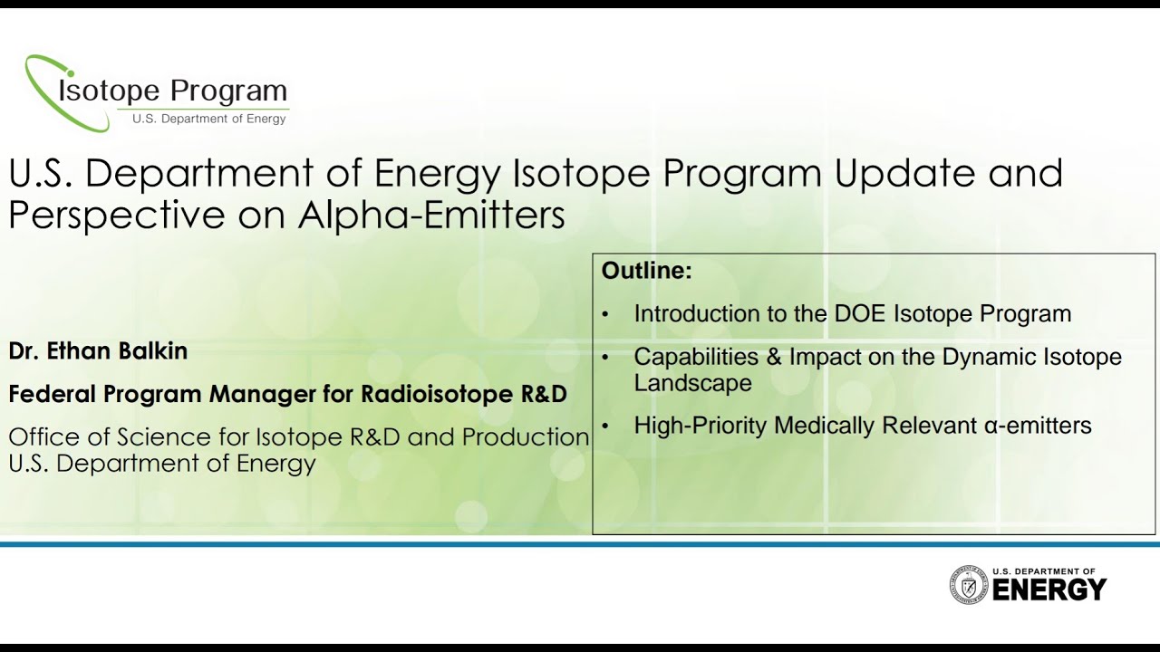 11. U.S. Department of Energy Isotope Program Update and Perspective on ...