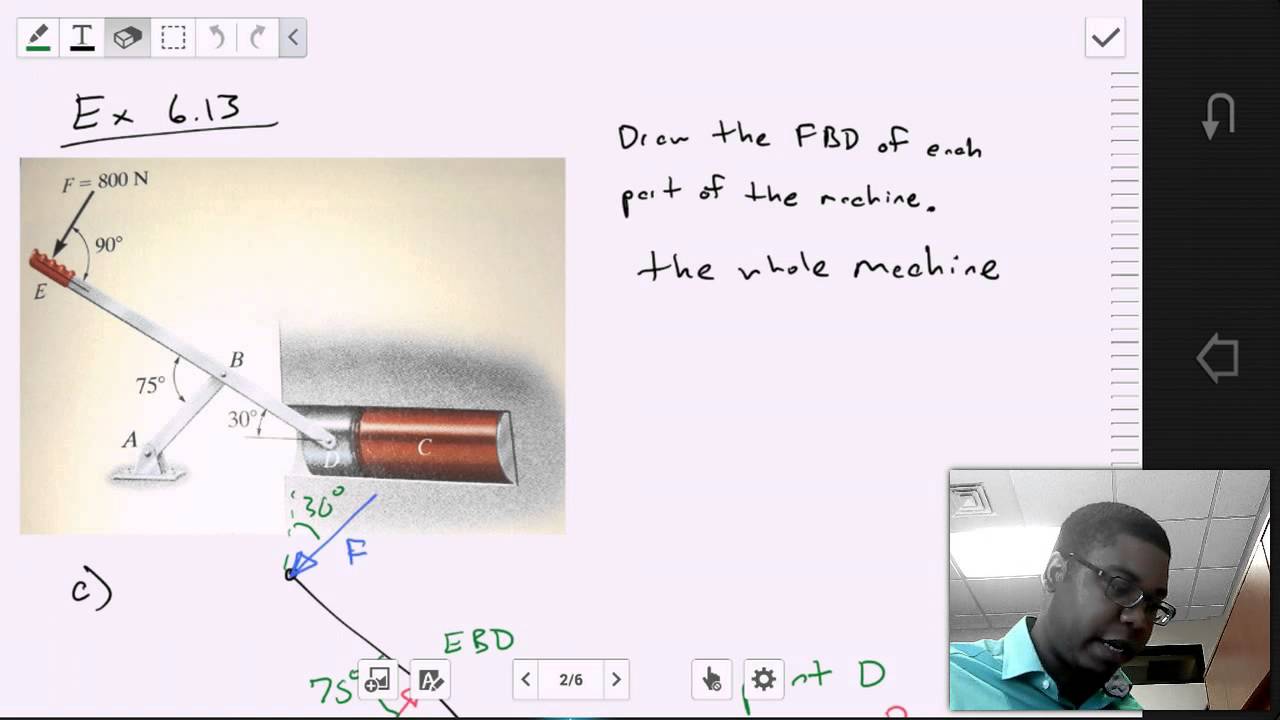 Frames and Machines - Examples (Statics 6.6) - YouTube