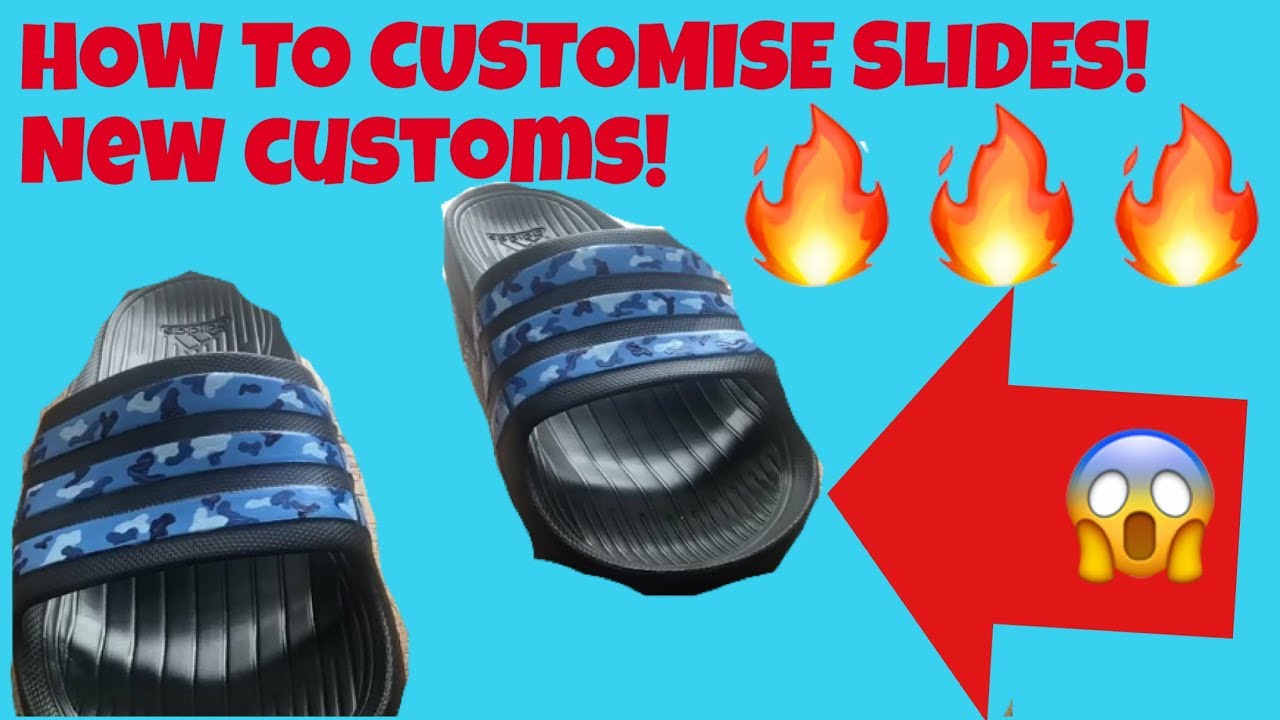 How to: CUSTOMISED ADIDAS SLIDES! TIME-LAPSE (TUTORIAL) - YouTube