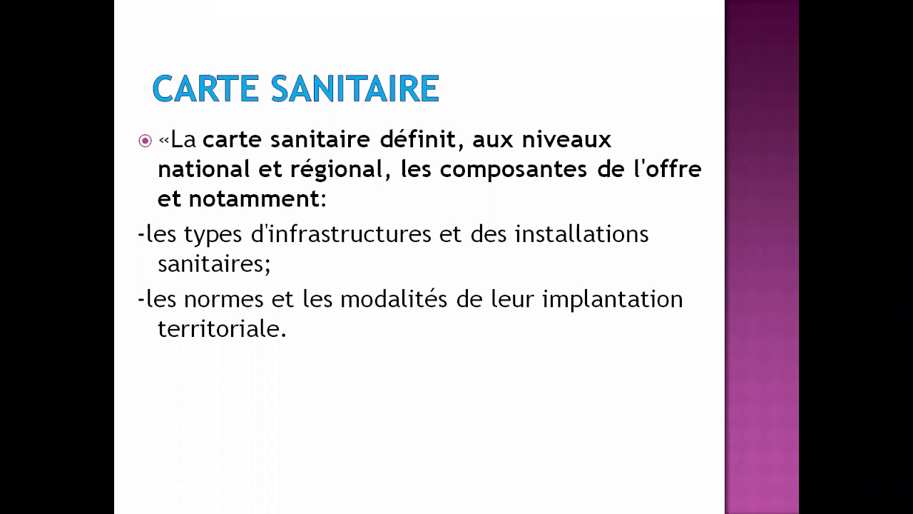carte sanitaire 1 - YouTube