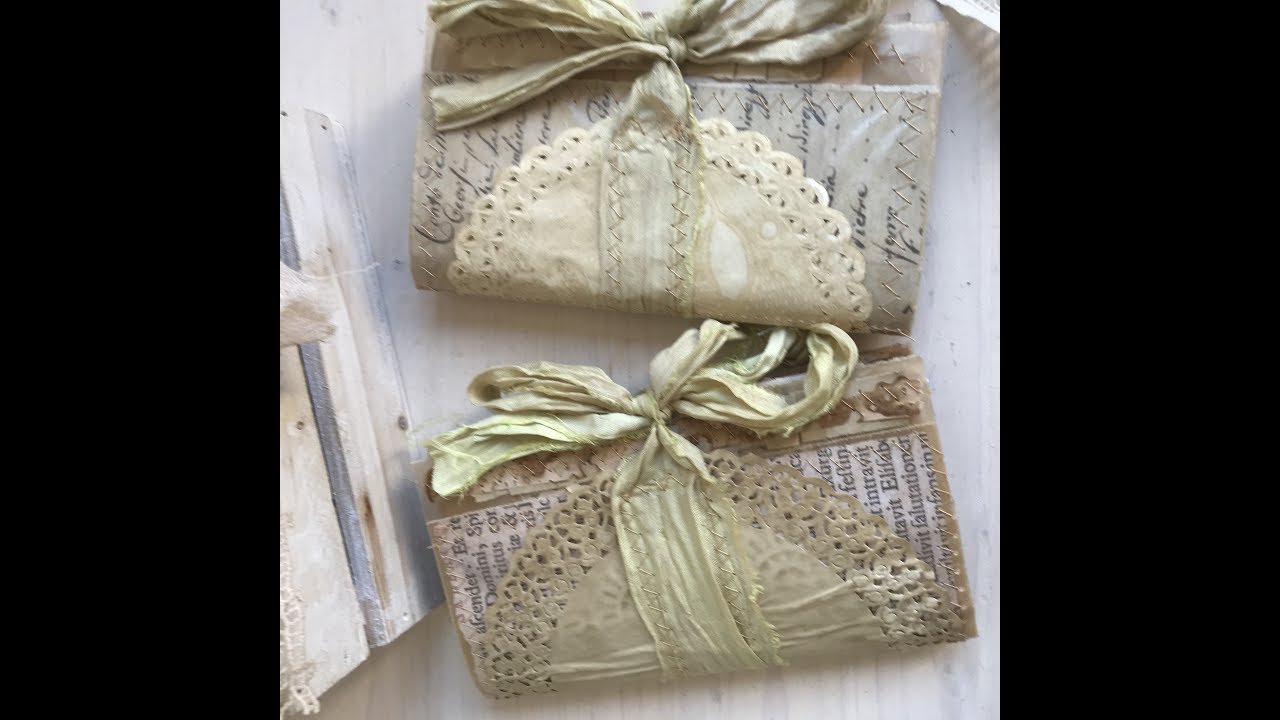 Tutorial wax paper bag journal and ephemera pouch | Christmas gift idea ...