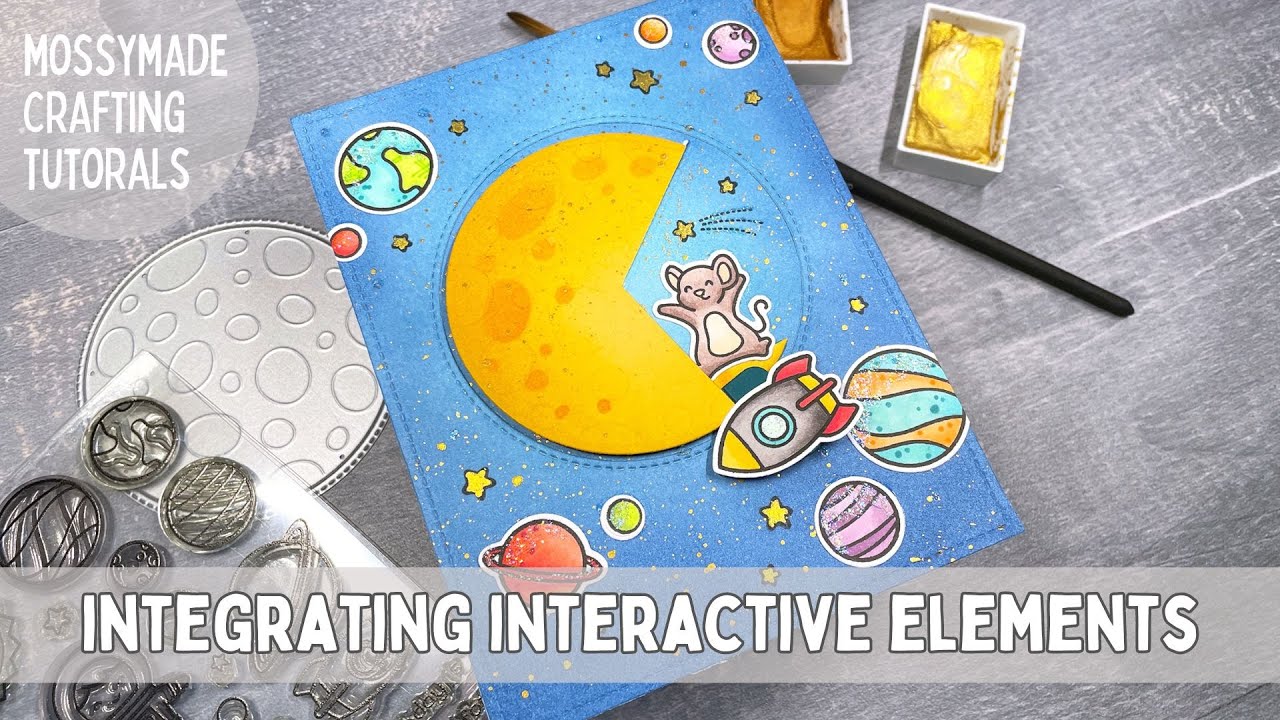 Integrating Interactive Elements: Moon Give It A Whirl Card - YouTube