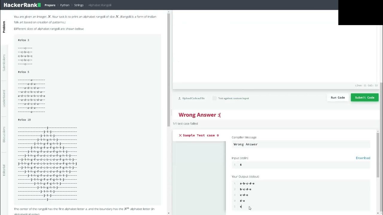 Python-string-alphabet-rangoli - YouTube