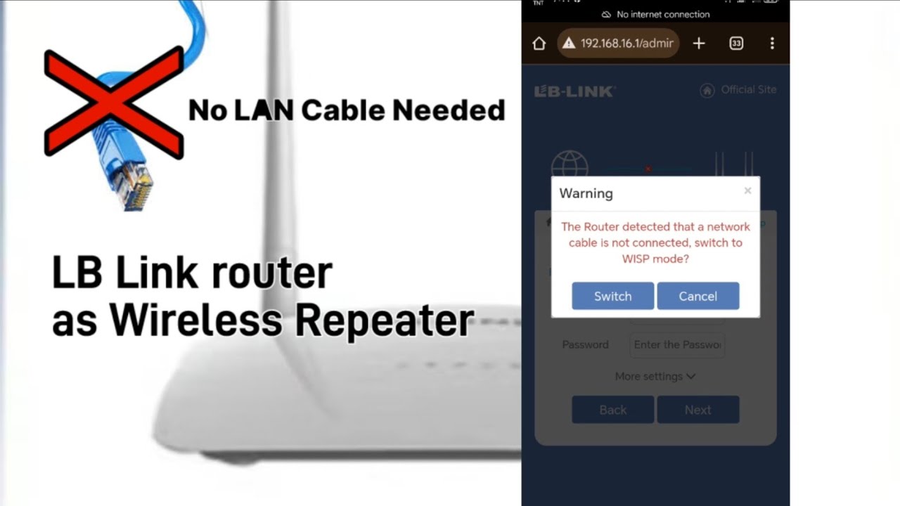 How to set up LB link router as a wirelesss repeater. - YouTube