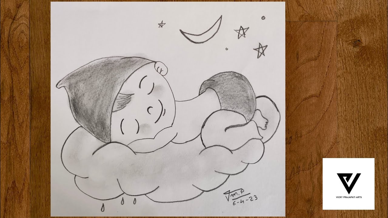 Drawing cute sleeping baby || How to Draw sleepingBaby | - YouTube