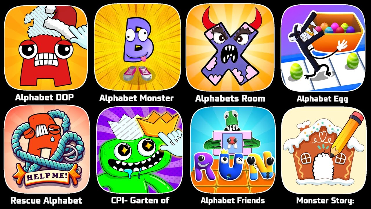 Alphabet DOP Lore,Alphabet Monster Run Games,Alphabet Room,Alphabet Egg ...