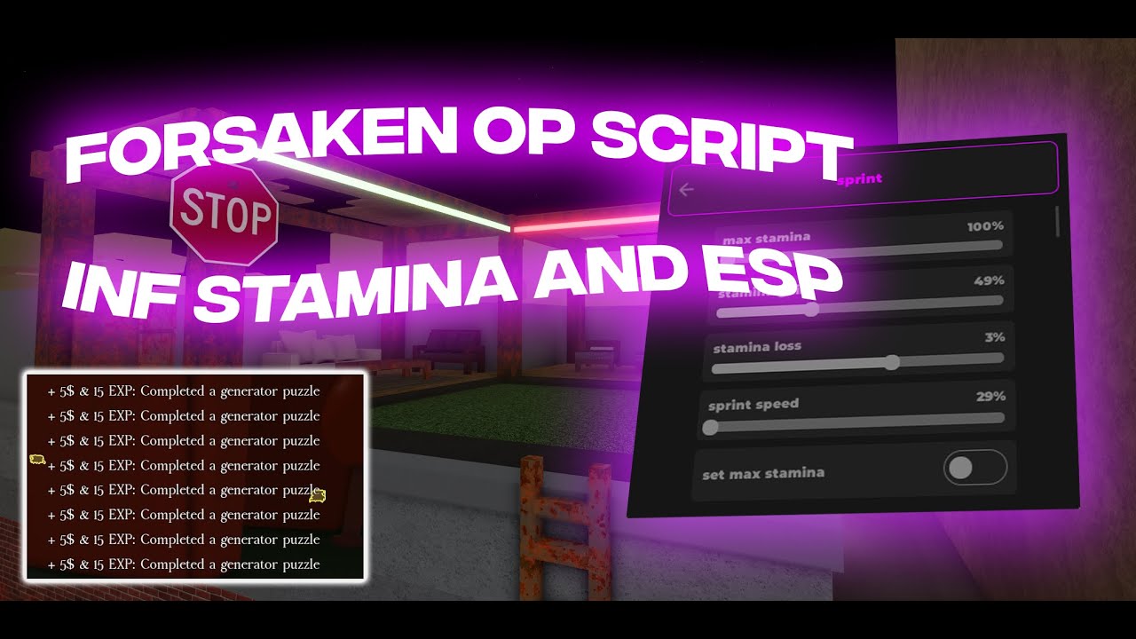 FORSAKEN INF STAMINA AND AUTO GENERATOR SCRIPT (FREE) (KEYLESS) - YouTube