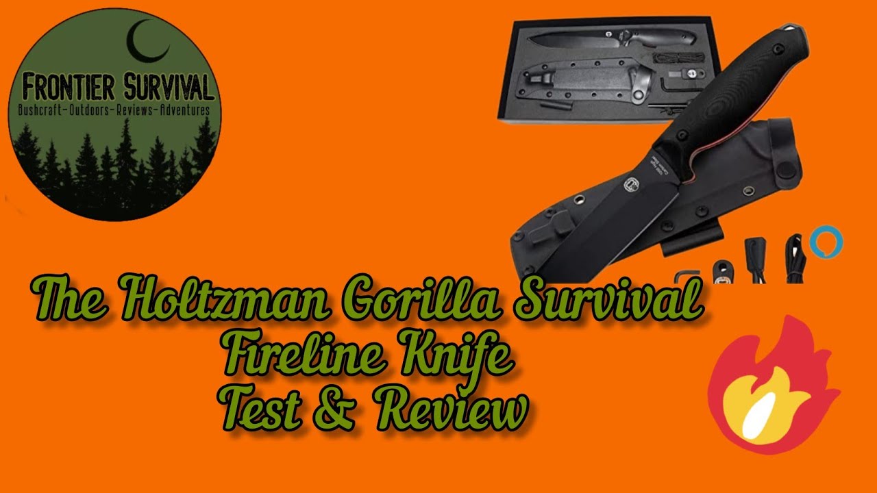 Holtzman Gorilla Survival Fireline Knife Test & Review. - YouTube