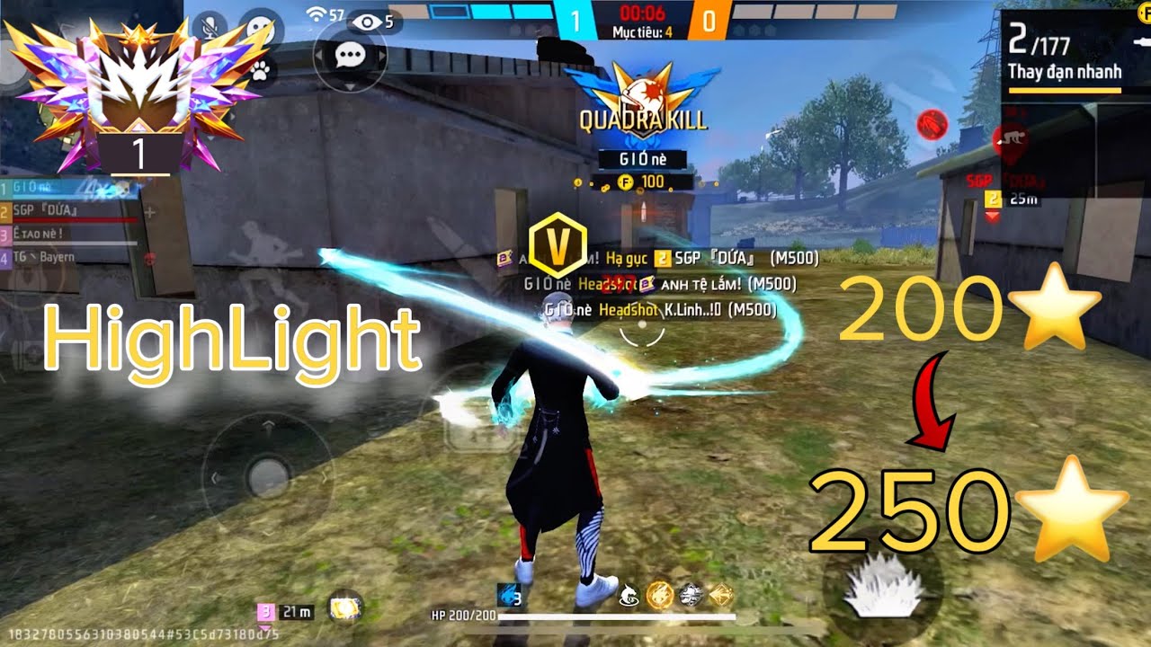 [HighLight Cân 4] Hành Trình Leo Rank Thách Đấu 200⭐️ ️250⭐️☠️|LQT FF - YouTube