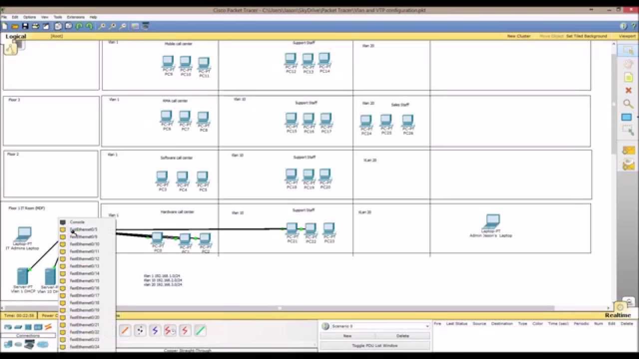 Vlan & Vtp Configuration Cisco Switch - YouTube