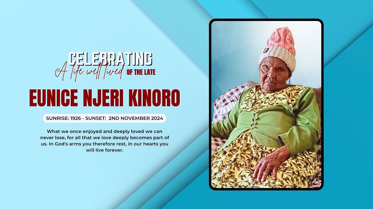 Celebrating the life of Eunice Njeri Kinoro - YouTube