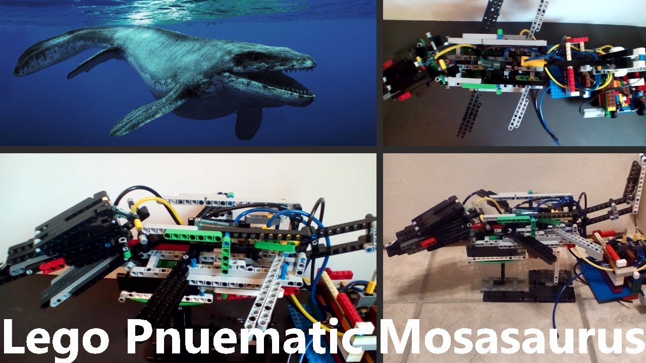 Lego Pneumatic Mosasaurus Animatronic - YouTube