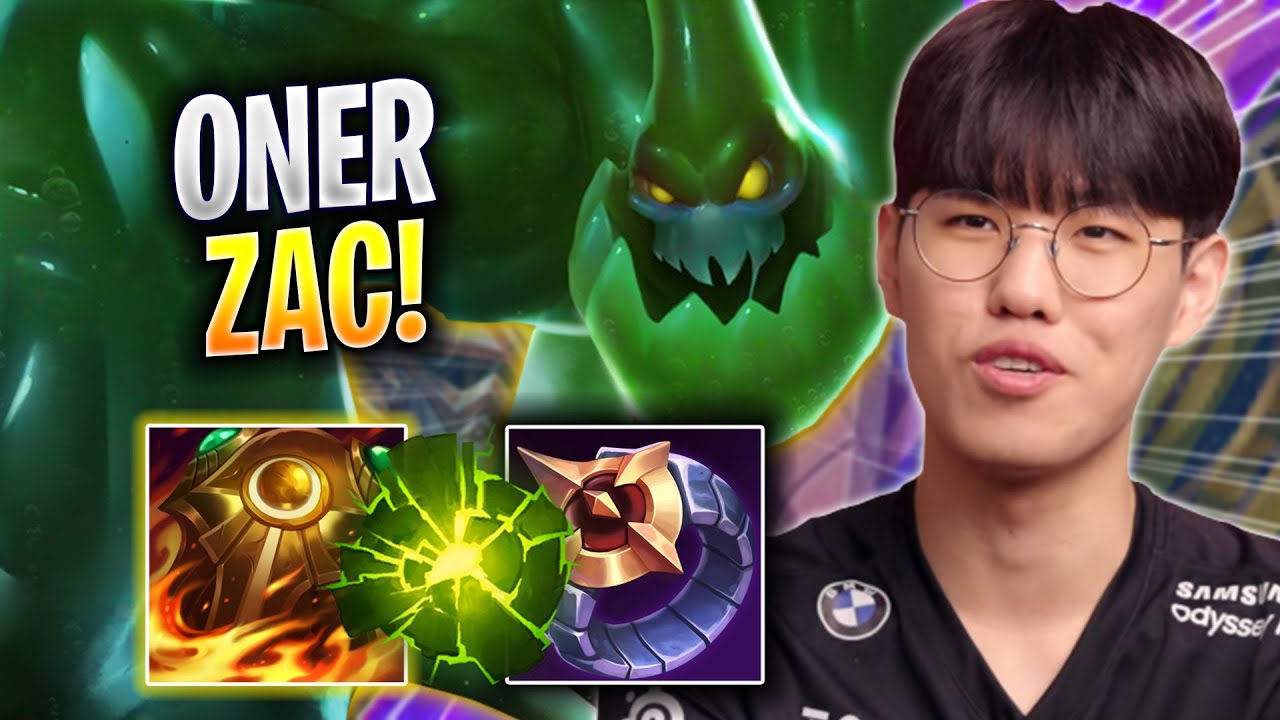 ONER IS READY TO PLAY ZAC! - T1 Oner Plays Zac JUNGLE vs Master Yi! | Season 2023 - YouTube
