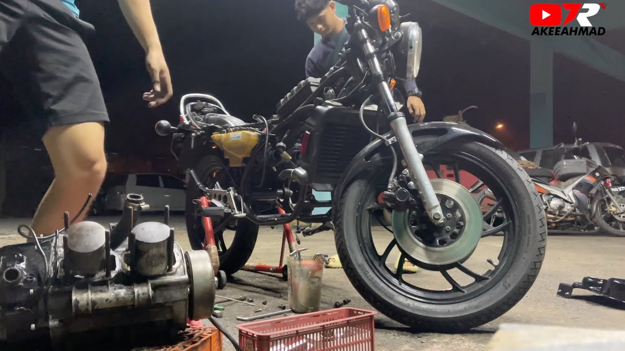 Turun Engine RZ250/350 LC Tong + Tanam Busah Tiang Block Edisi : Cipen ...