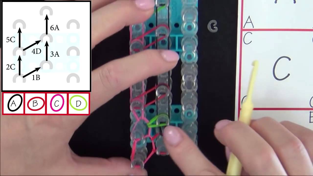 how to make a Rainbow Loom Single Rhombus Bracelet - YouTube