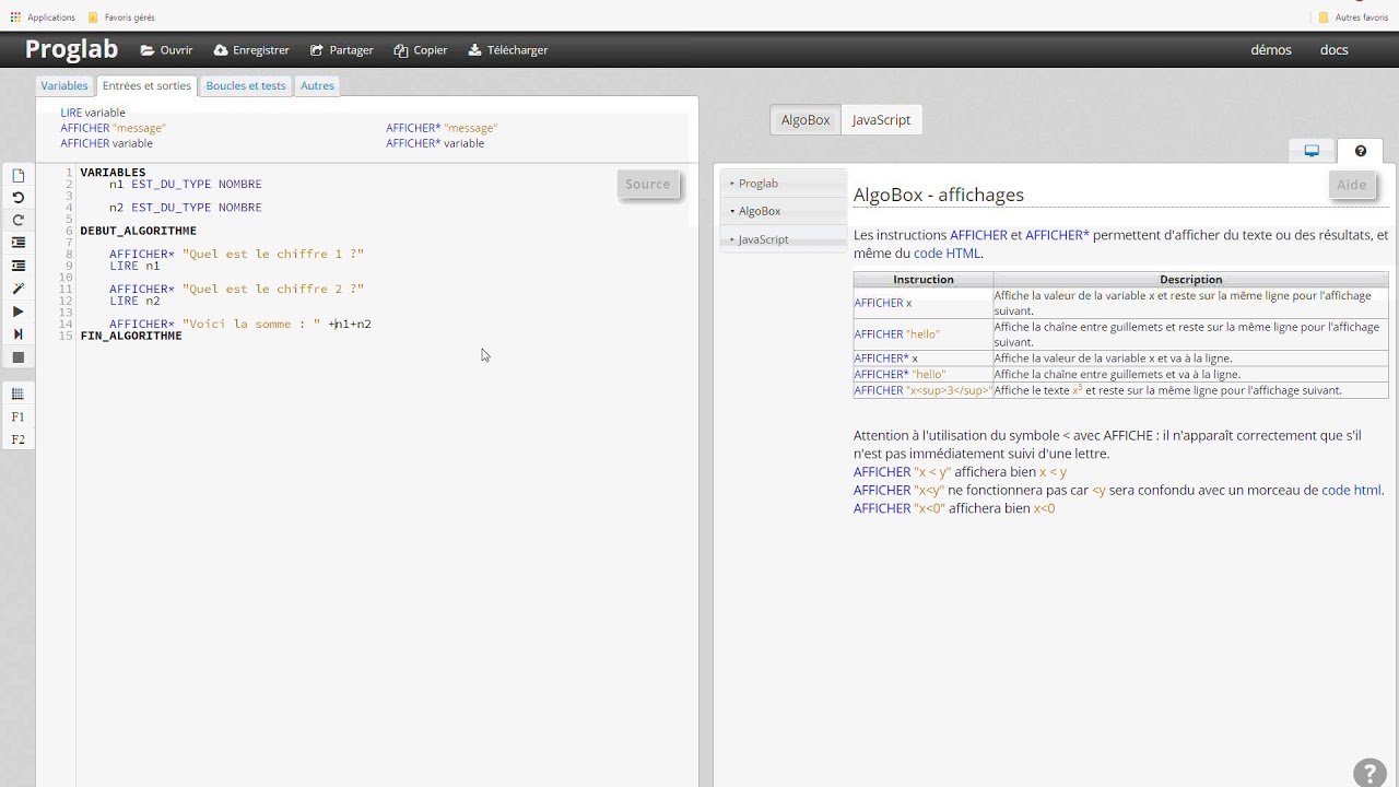 PROGLAB L'addition - YouTube