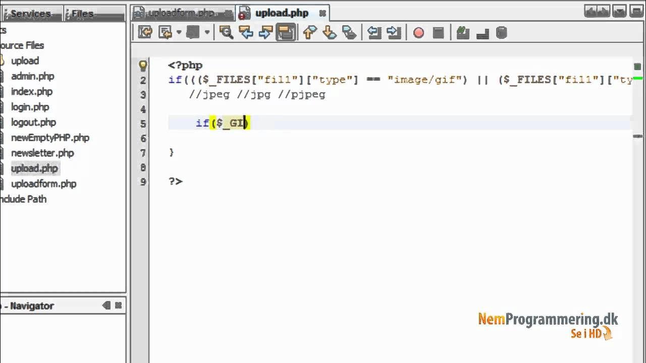 PHP kursus / tutorials for begyndere #20 Upload af filer med PHP - YouTube