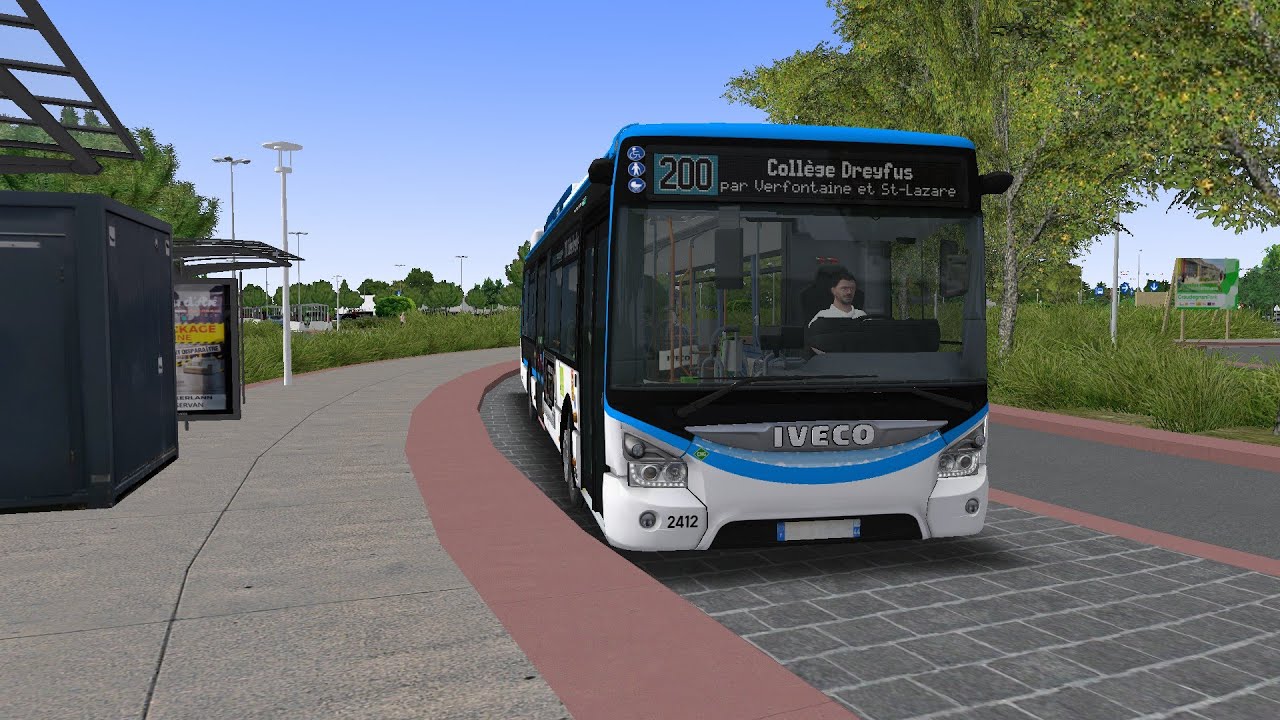 [OMSI 2] SAINT SERVAN LIGNE 200 LELCERC GRAUDEGNAN - COLLEGE DREYFUS (KICK DOWN) EN IVECO C9 ...